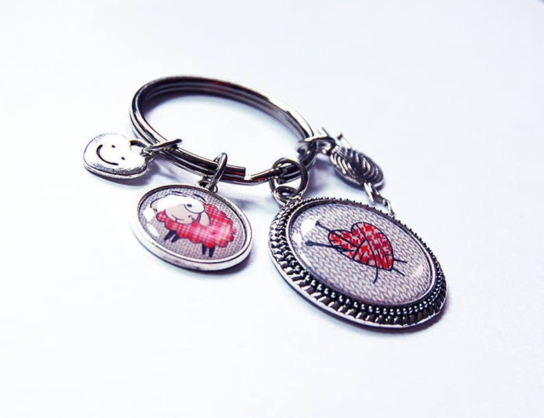 Knitting Keychain Gift for Knitter Key Ring Stocking - Etsy