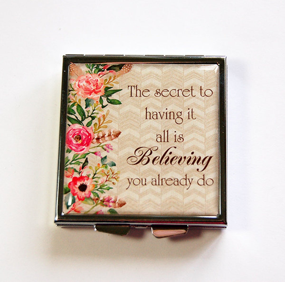 Pill Box, Square Pill Case, Flower Pill Case, Mothers Day, Pill Case, 4 ...