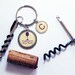 Wine Taster Keychain Monogram Keyring Corkscrew Keychain - Etsy