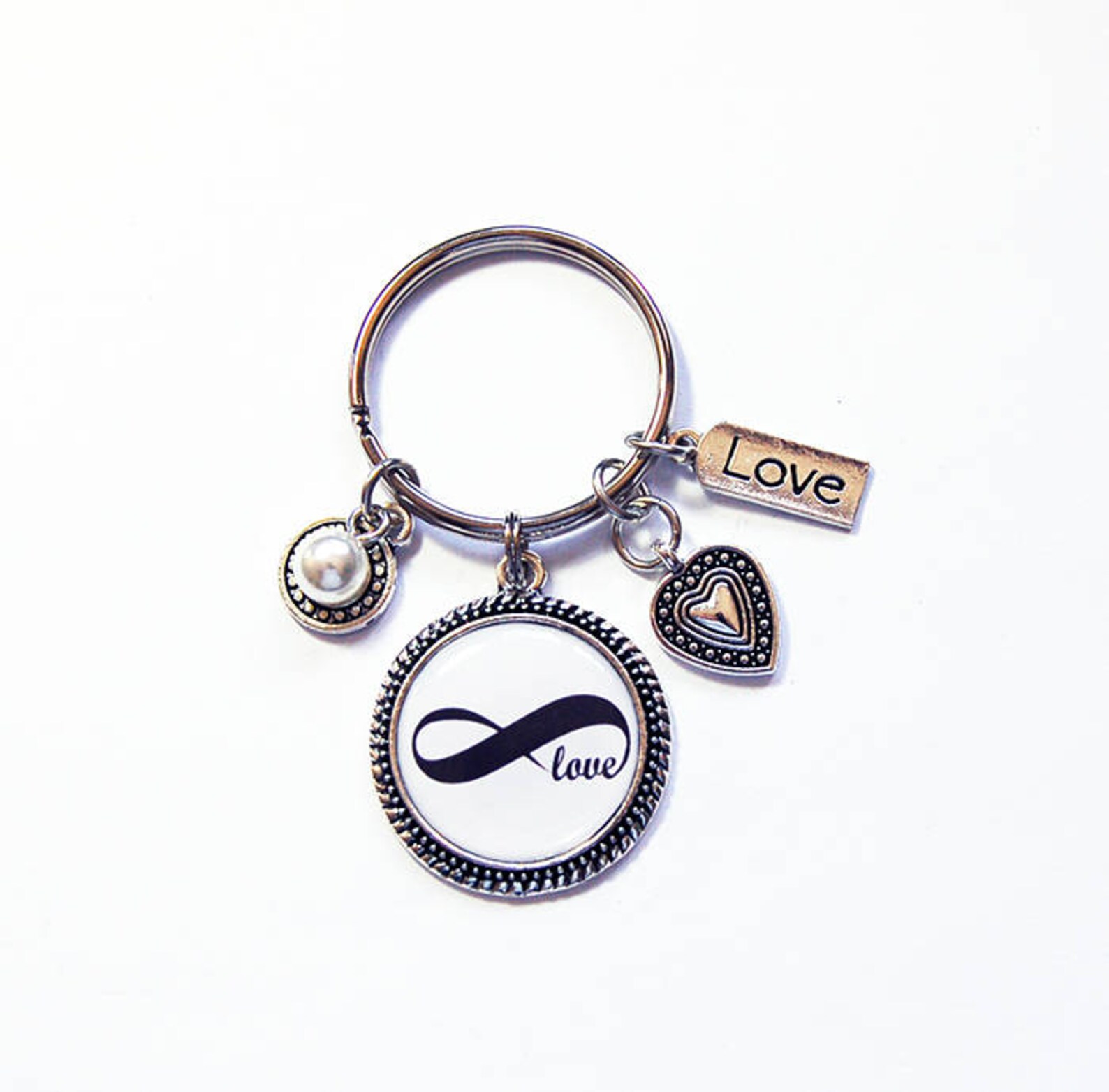 Love Infinity Keychain Valentine's Day Gift Keyring | Etsy