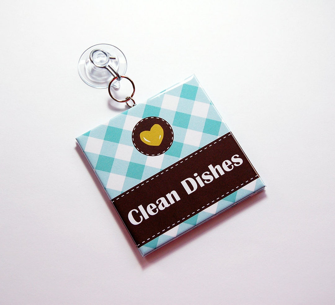 Clean Dishes Sign, Dishwasher Sign, Works on Stainless Steel, Sign With ...