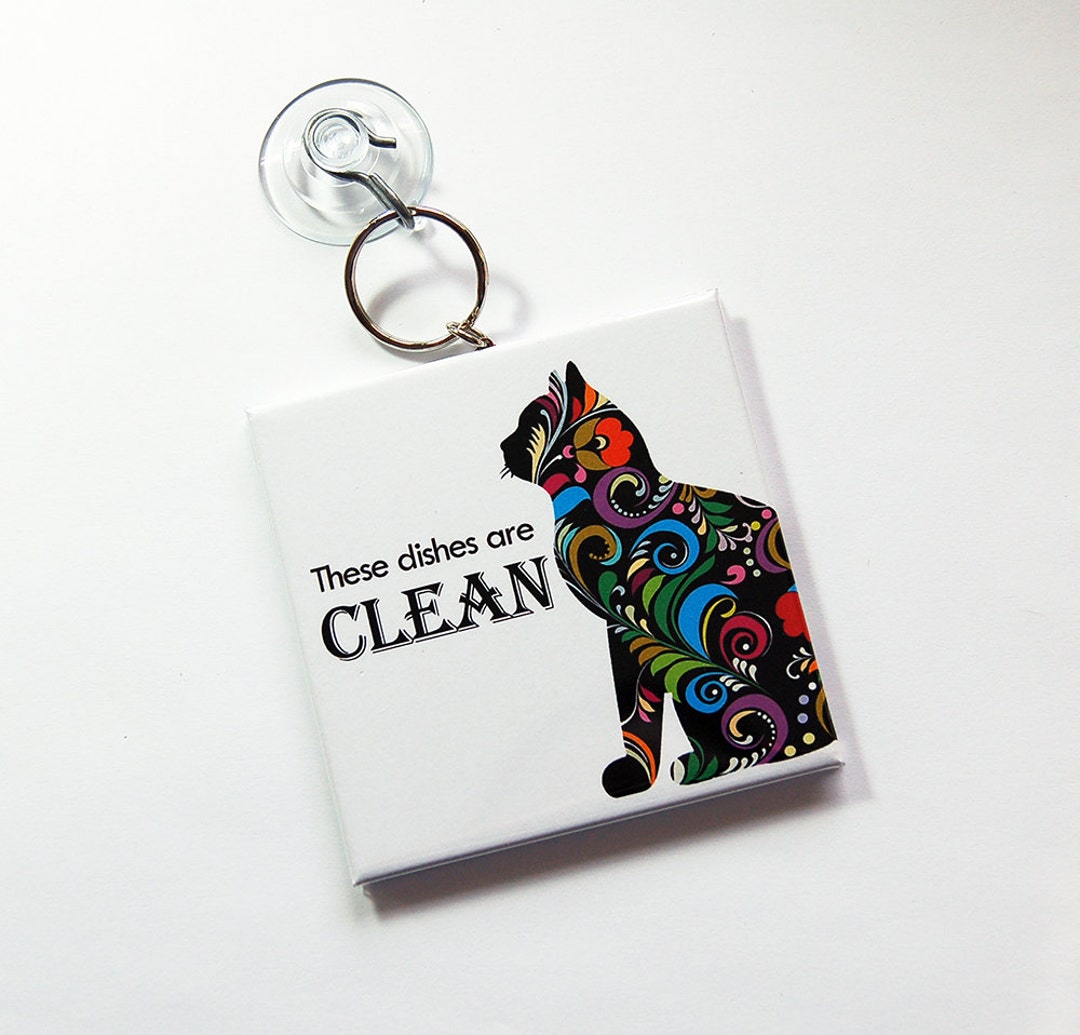 Dishwasher Sign, Cat Dishwasher Sign, Clean Dishes Sign, Dirty Dishes ...