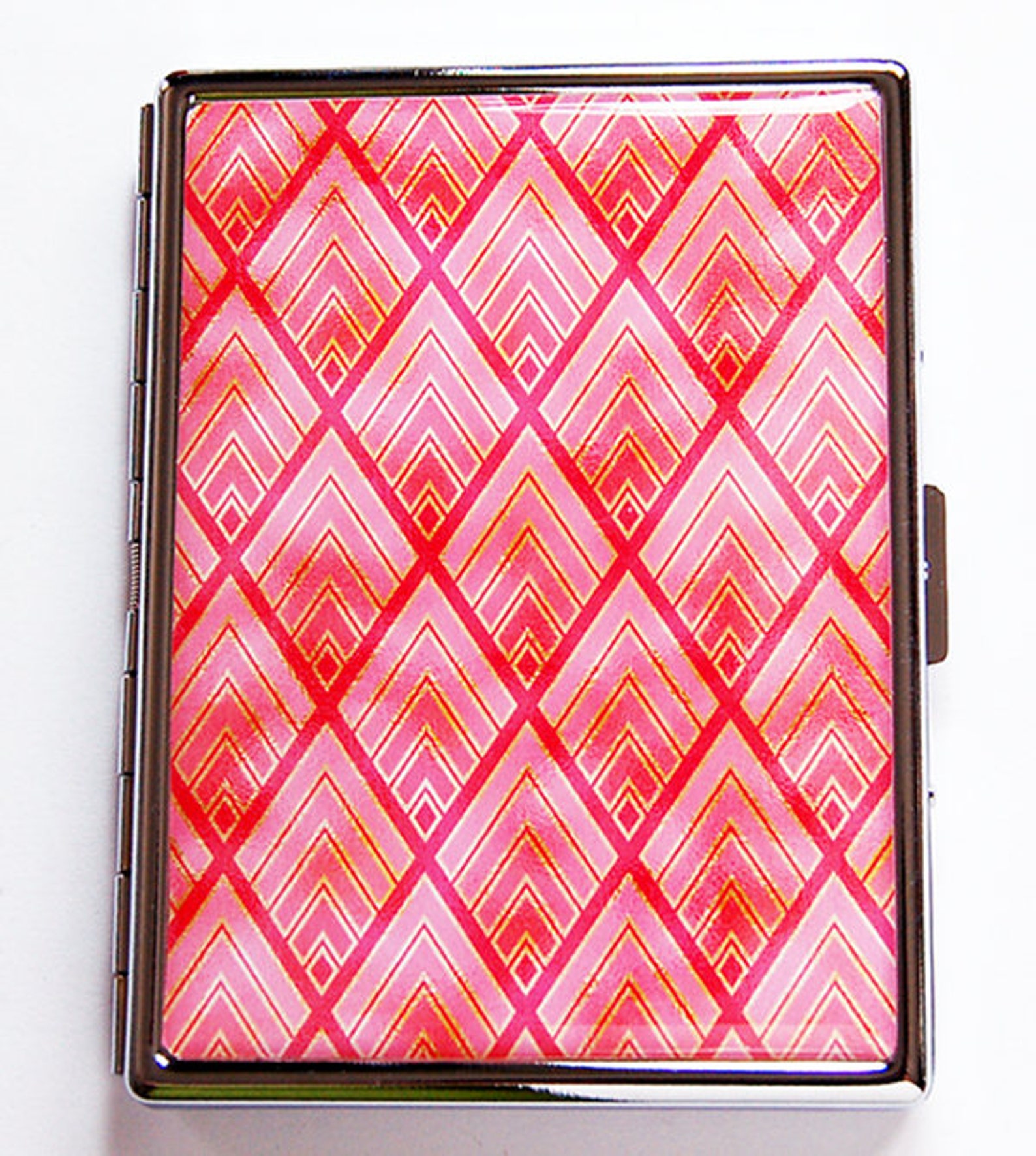 Pink Cigarette Case Art Deco Slim Cigarette Case Cigarette - Etsy