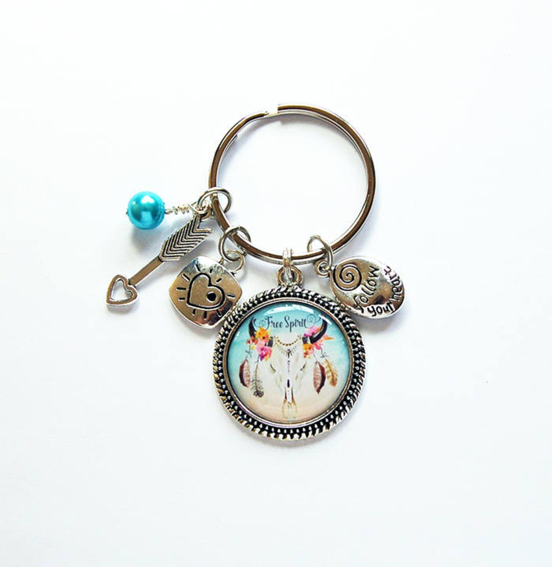 Free Spirit Keychain, Keyring, Boho, Stocking Stuffer, Gift for Her ...