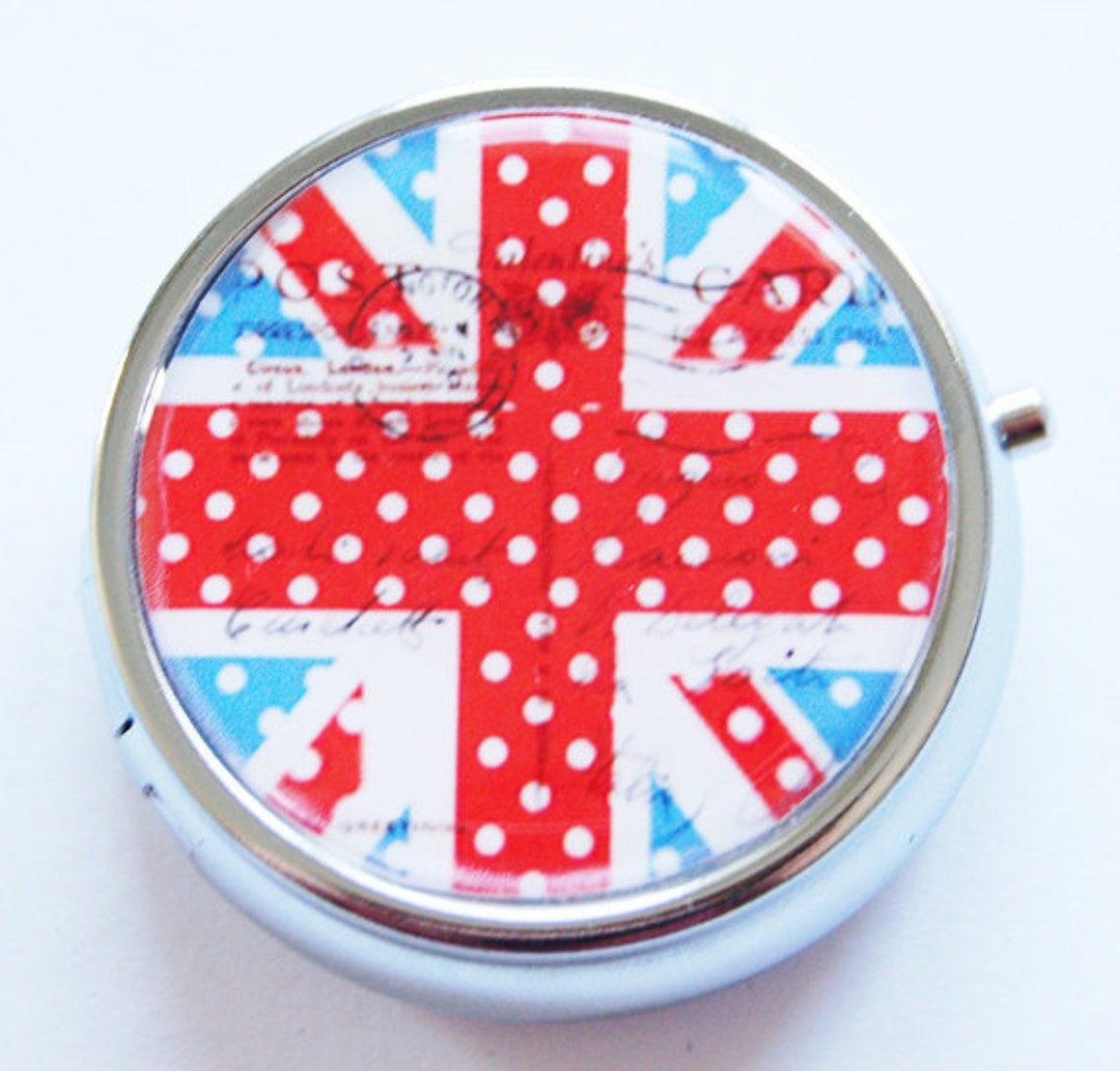 England, British, Pill Box, Pill Case, Pill Container, Mint Case, Union ...