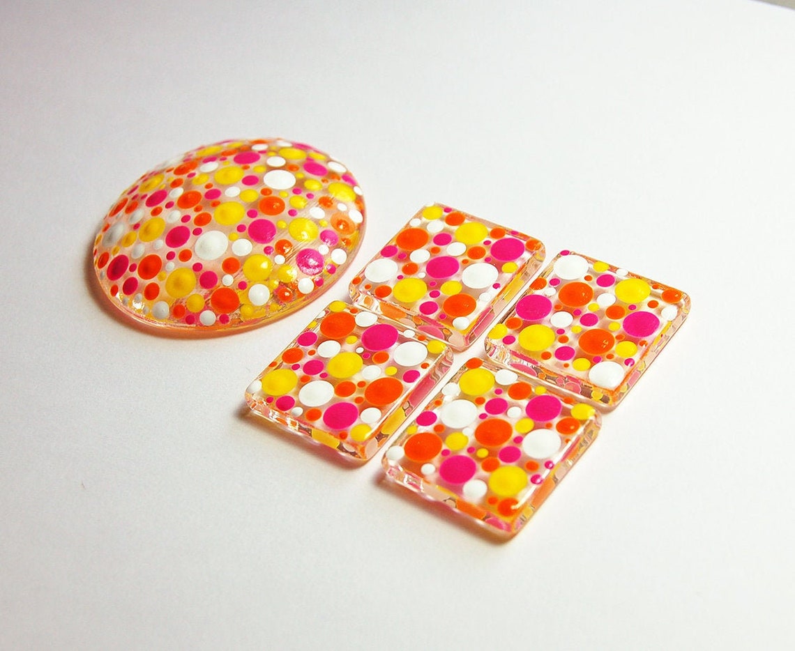 Glass Paperweight and Magnet Set Brightly Colored Hand - Etsy