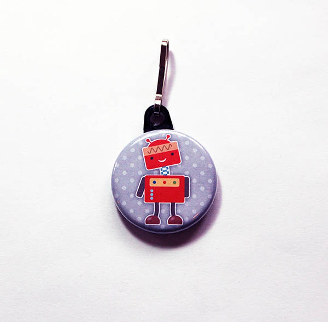 Robot Zipper Pull, Zipper Charm, Gift for Child, Stocking Stuffer, Gift ...