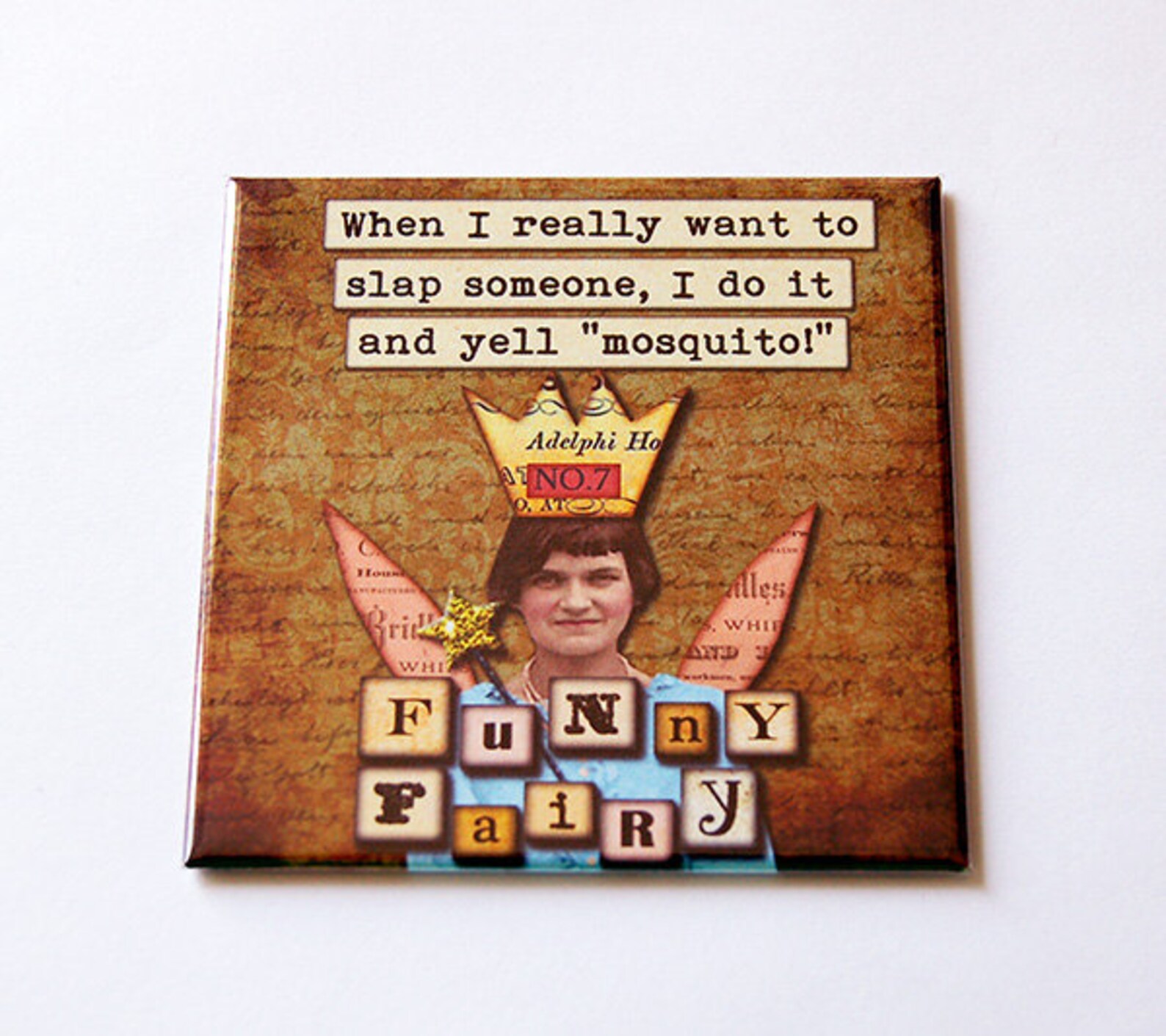 Funny Retro Magnet Funny Magnet Slap Someone Mosquito | Etsy