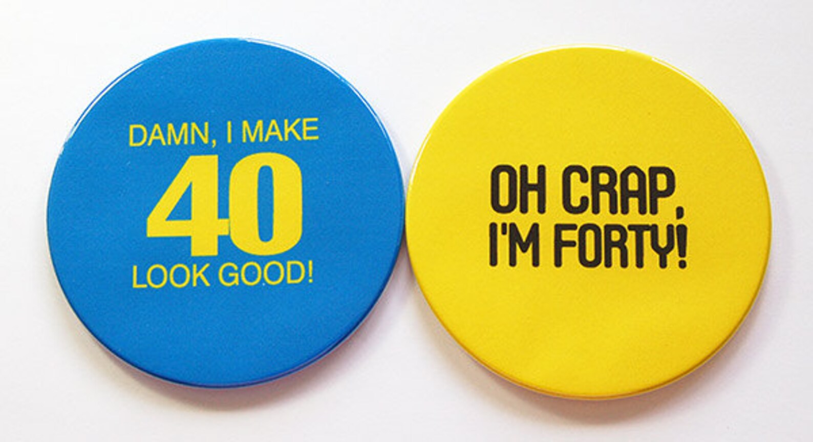 40th Birthday Coasters Coasters Birthday Party Set of | Etsy