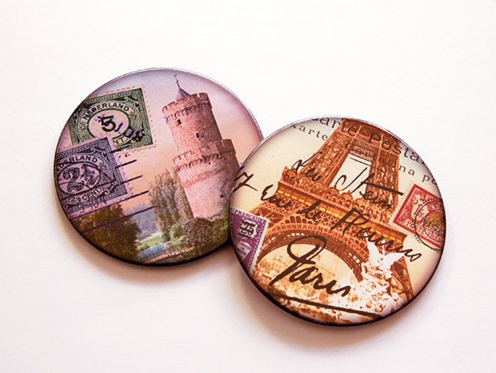 Set of Coasters Travel Coasters Hostess Gift Coasters - Etsy