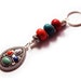 Tibetan Silver Style Beaded Keychain Faux Stone Bead Keyring - Etsy