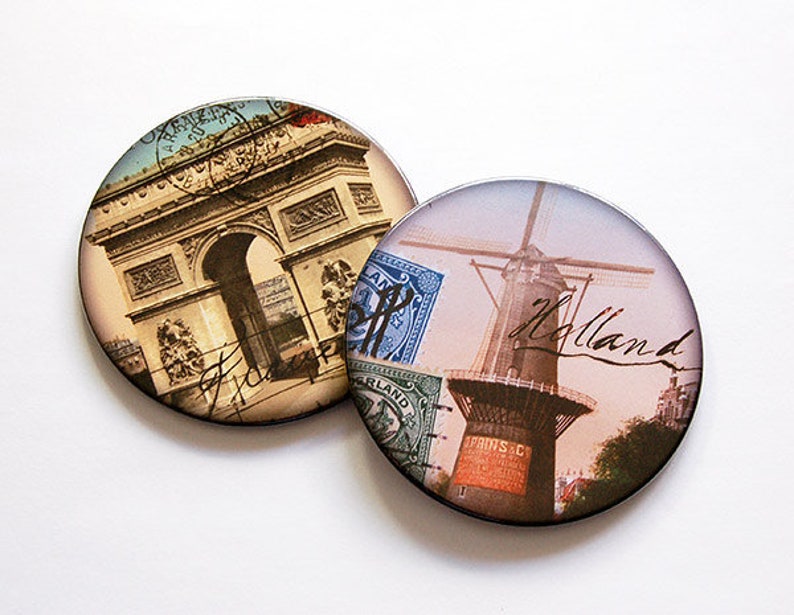 Travel Coasters Set of Coasters Hostess Gift Coasters - Etsy
