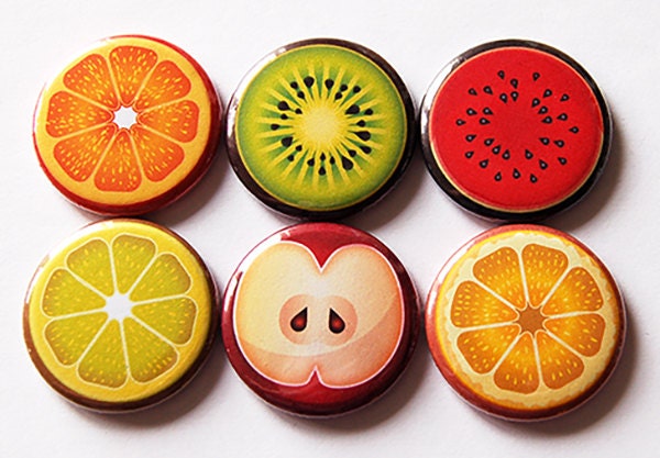 Fruit Magnets, Button Magnets, Fridge Magnet, Food Magnets, Orange ...