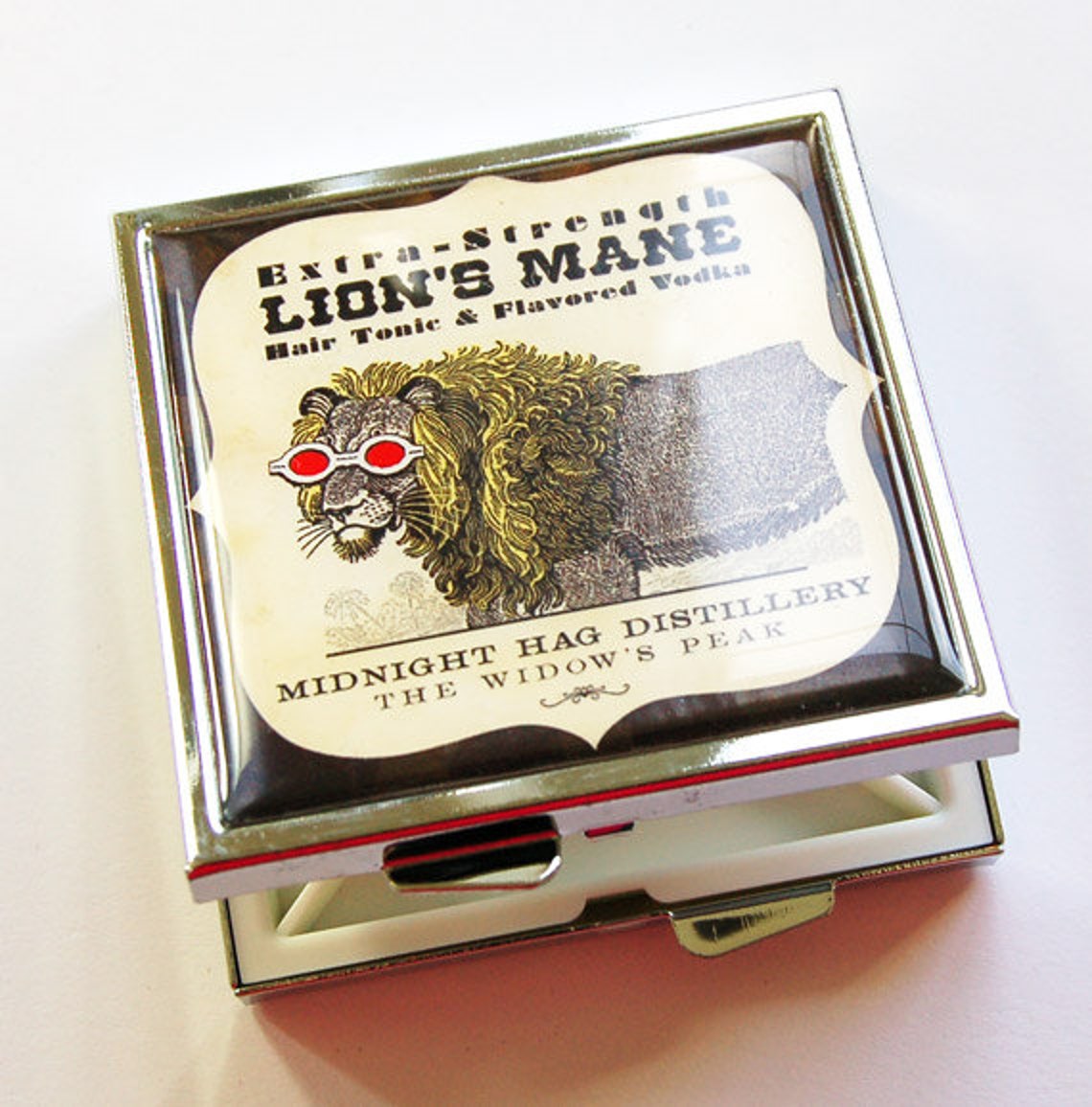 Square Pill Case Pill Box Pill Case 4 Sections Funny Pill - Etsy