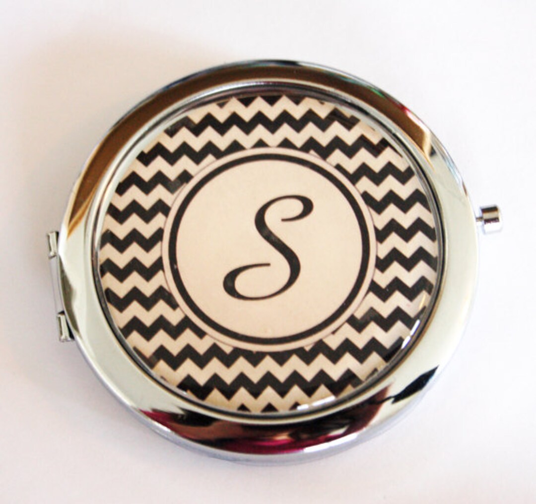 Custom Compact Mirror Personalized Chevron Purse Mirror - Etsy