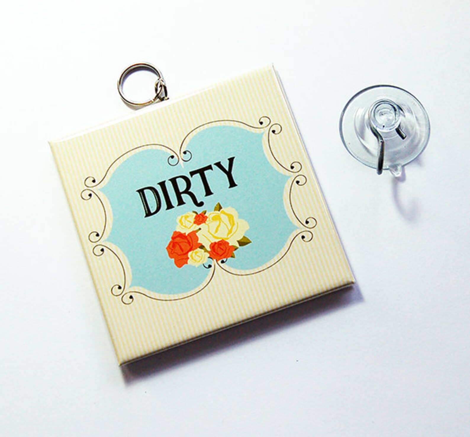 Dishwasher Sign Sign With Suction Cup Clean Dishes Dirty - Etsy