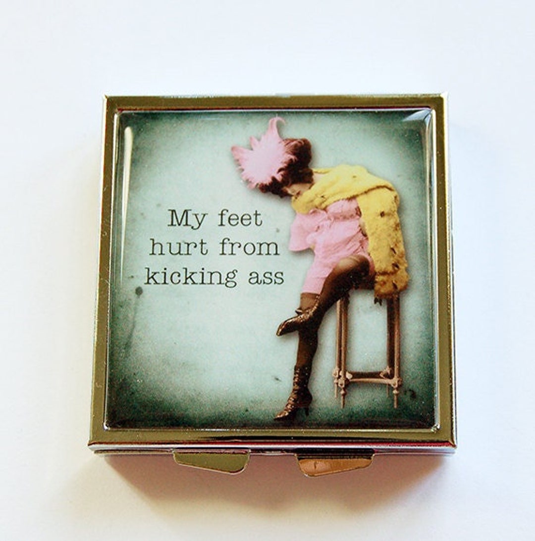 Funny Pill Box, Pill Case, Pill Box, Humor, Funny Pill Case, 4 Sections ...