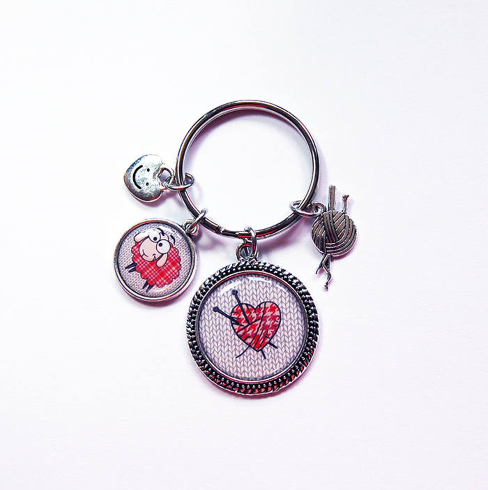 Knitting Keychain Gift for Knitter Key Ring Stocking - Etsy