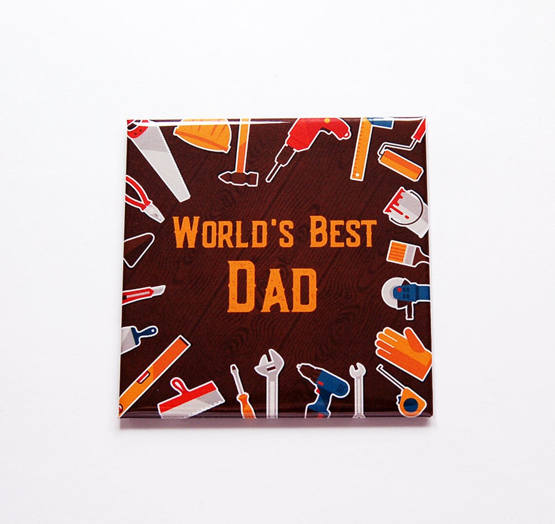Worlds Best Dad Magnet Tools Magnet Fridge Magnet Stocking - Etsy