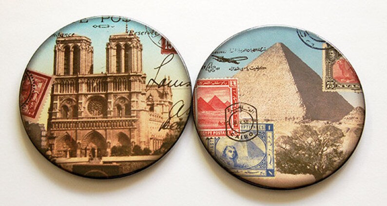 Travel Coasters Drink Coasters Set of Coasters Barware - Etsy