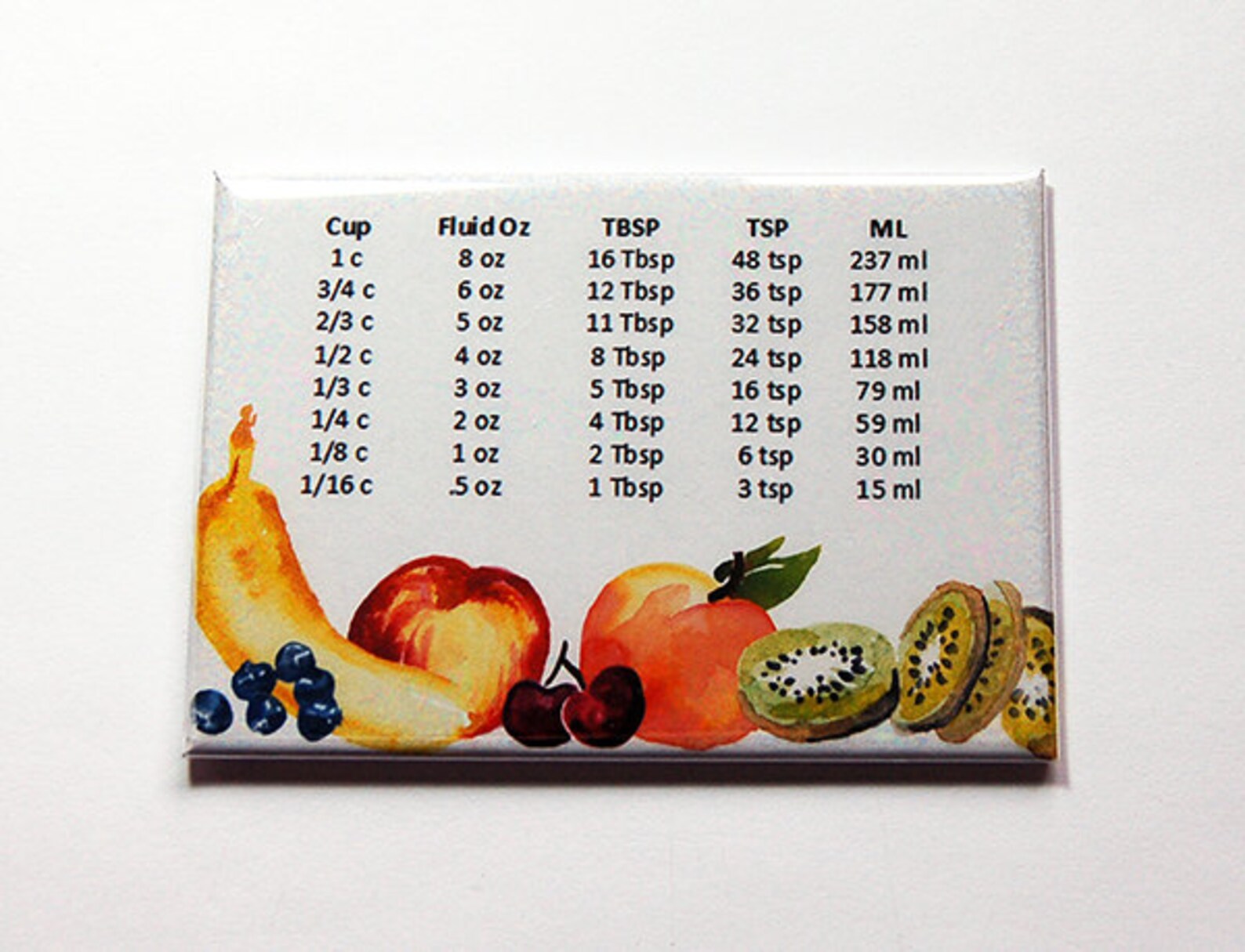 Measurement Chart Magnet Kitchen Magnet Conversion Chart | Etsy