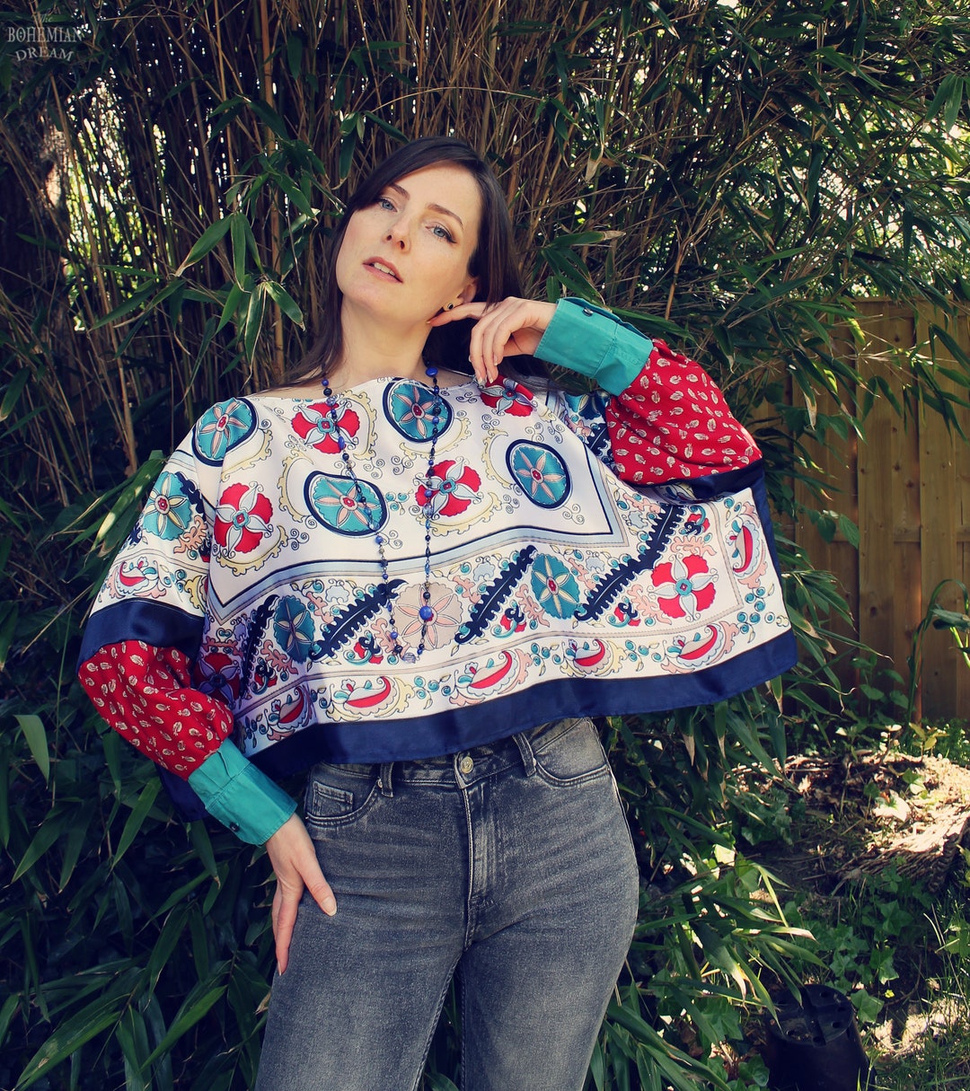 Upcycled Top, Upcycled Clothing for Women, Reworked Top, Recycled Top ...