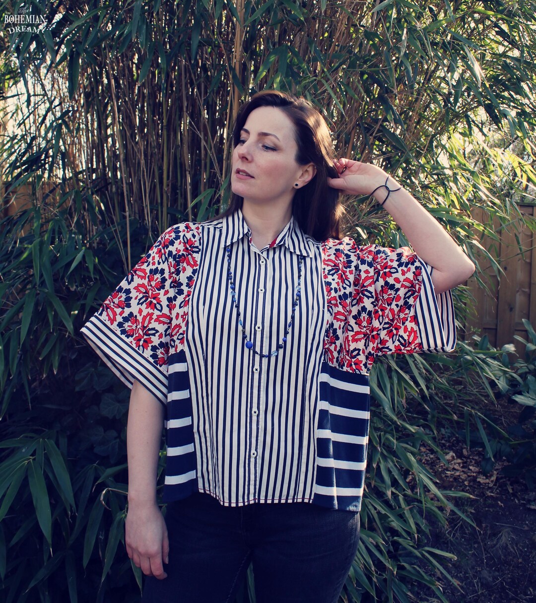 Reworked Top, Upcycled Clothing for Women, Upcycled Blouse, Upcycled ...