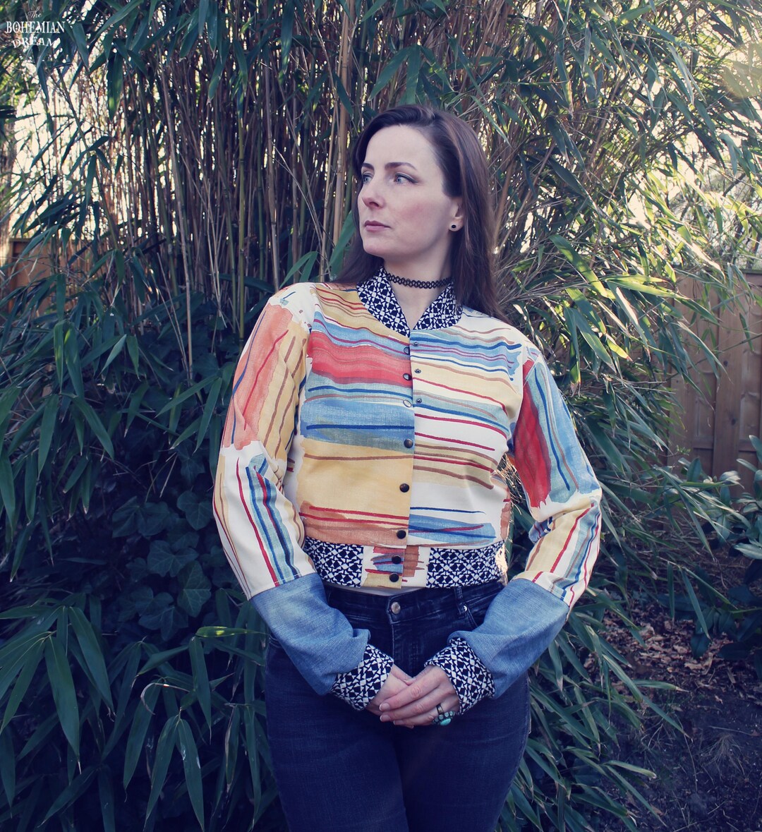 Reworked Cropped Jacket: Upcycled Vintage Fabrics, Fits XS-L - Etsy