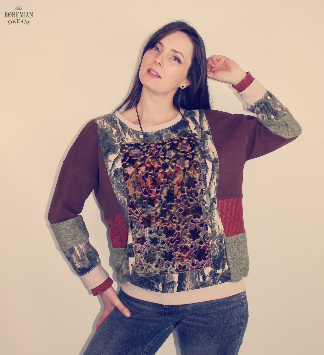 Upcycled Top, Upcycled Clothing for Women, Upcycled Sweater, Reworked ...