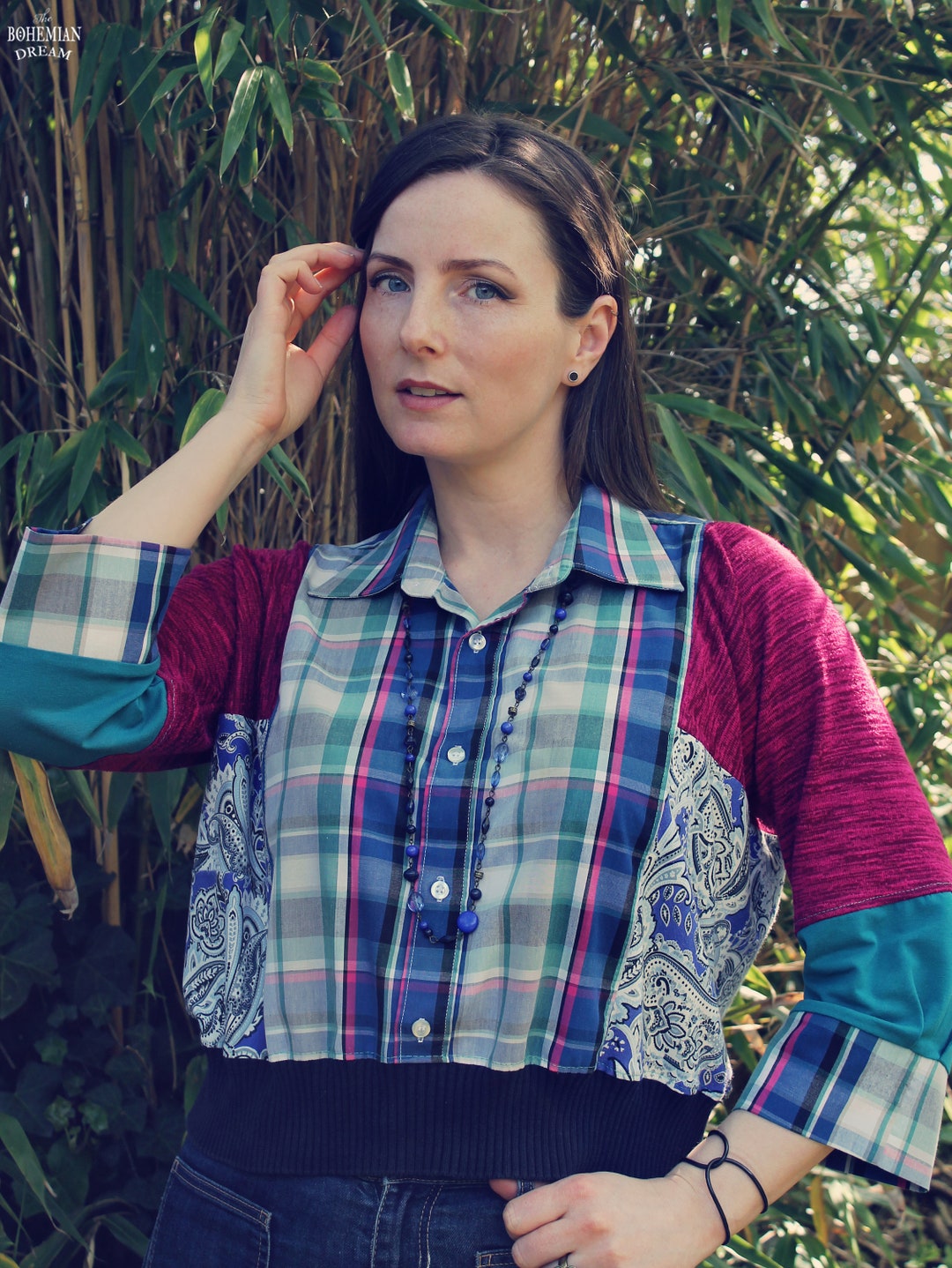 Upcycled Shirt, Upcycled Clothing for Women, Upcycled Top, Reworked Top ...