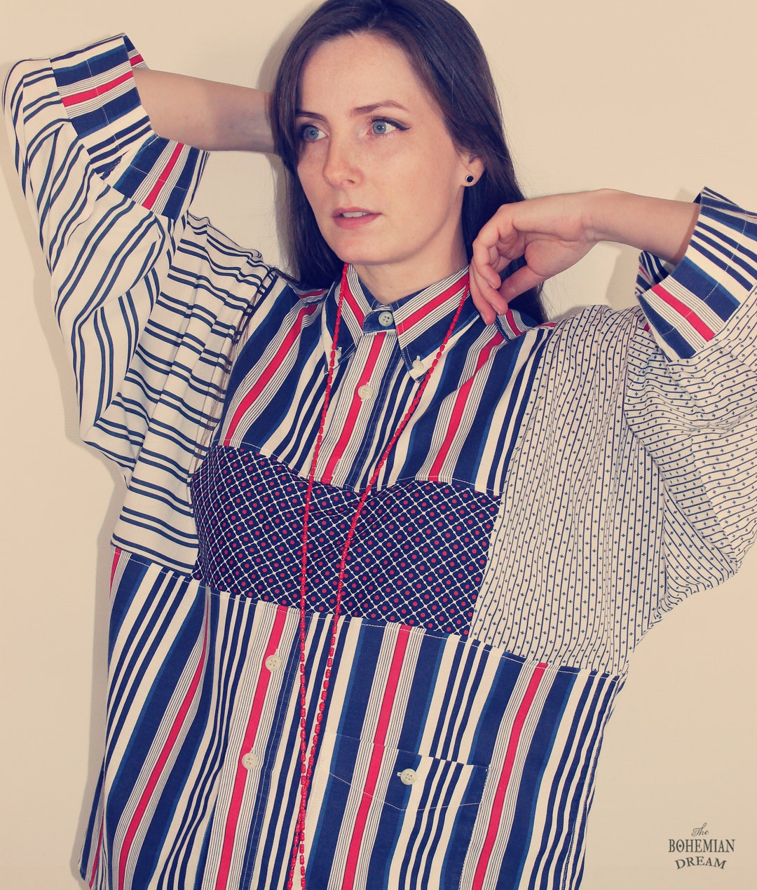 Reworked Blouse, Upcycled Clothing for Women, Upcycled Blouse, Upcycled ...