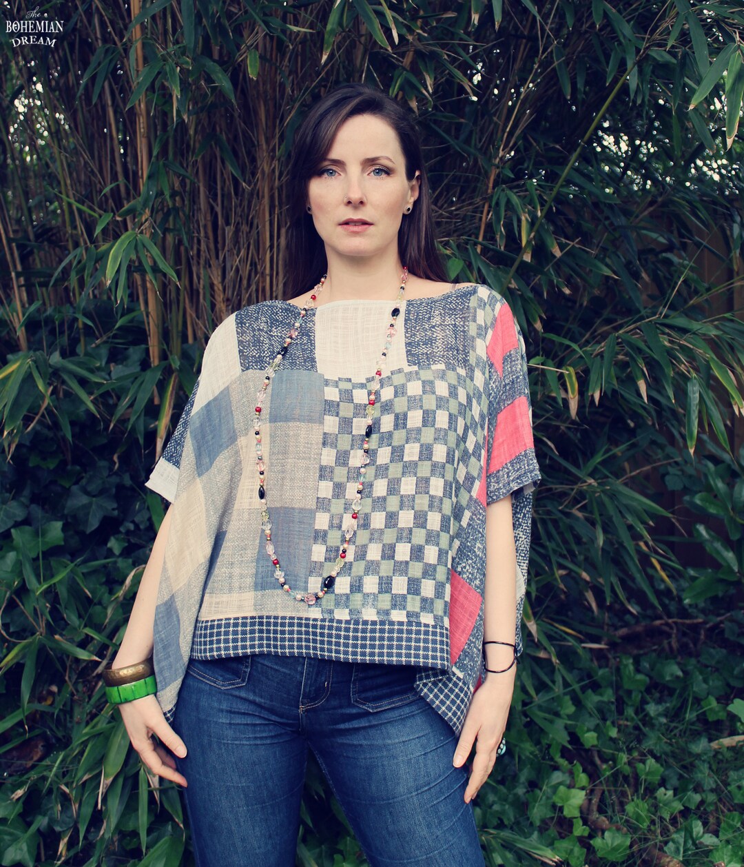 Upcycled-Top, Upcycled-Kleidung für Damen, überarbeitetes Top ...