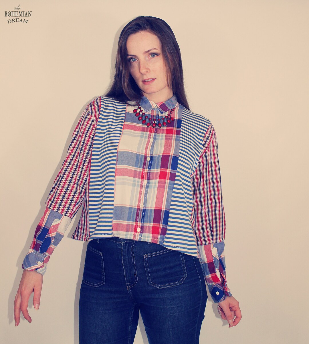 Upcycled Top, Reworked Blouse, Upcycled Clothing for Women, Upcycled ...