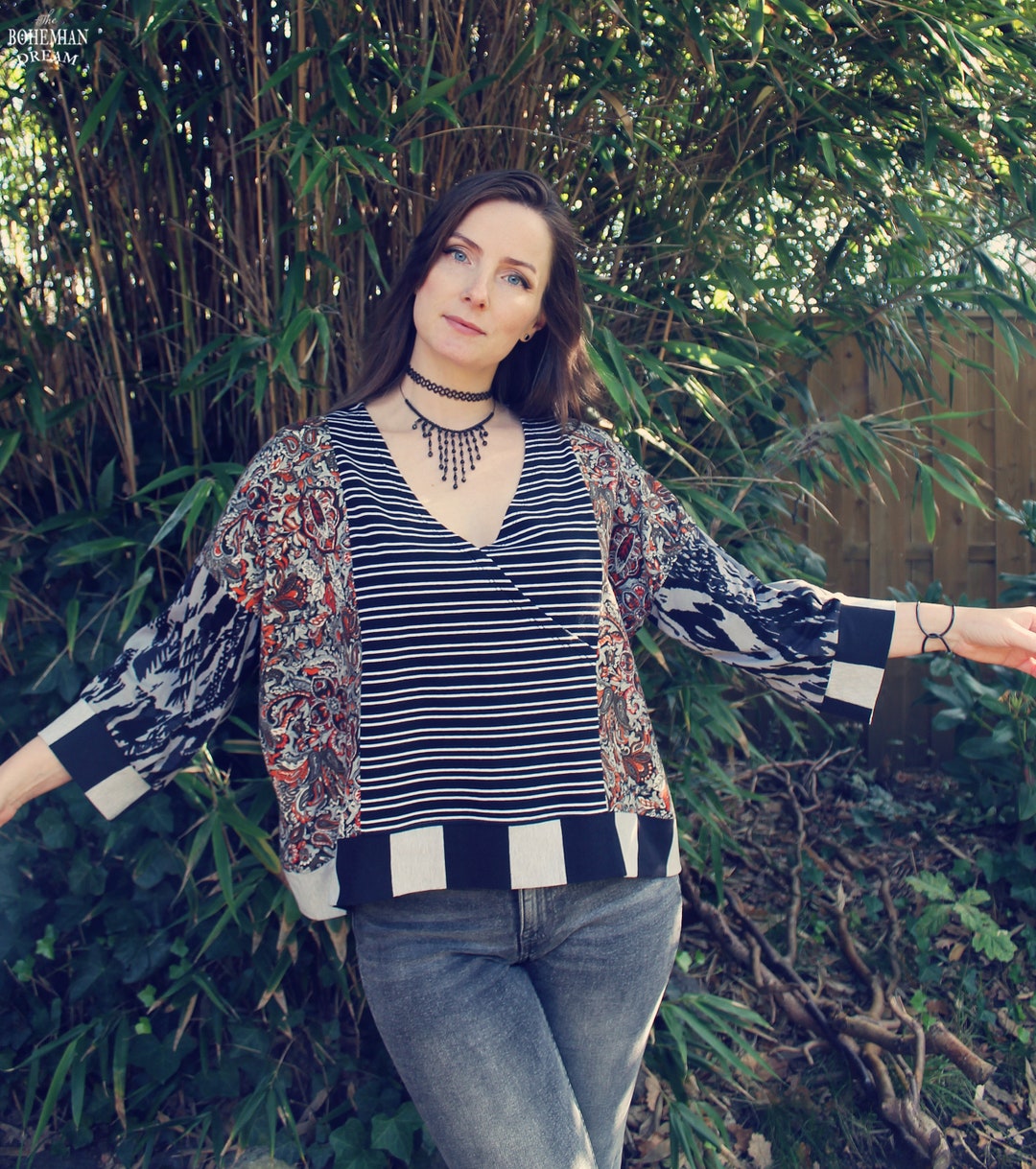 Upcycled Top, Upcycled Clothing for Women, Upcycled Shirt, Patchwork ...