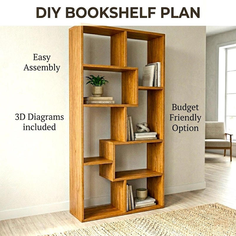 Wall Divider Bookcase - Etsy