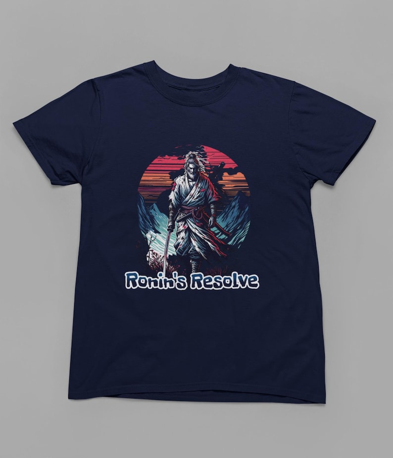 Ronin Samurai Retrowave T-shirt, Japanese Sunset Warrior Dark Graphic ...