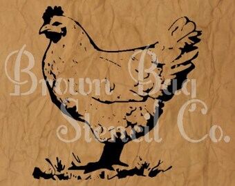 Chicken stencil | Etsy
