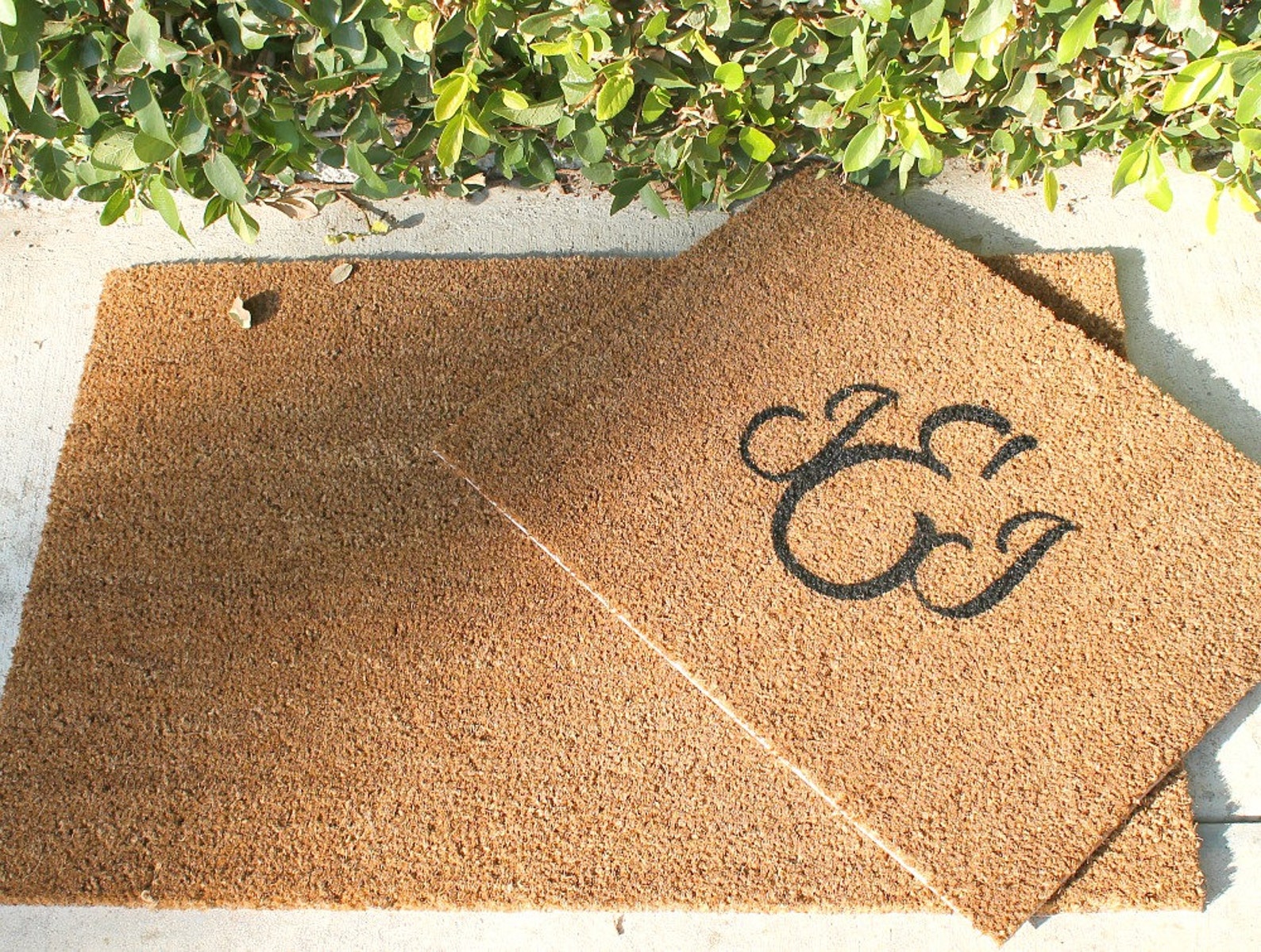 PERSONALIZED MONOGRAM Doormat Hand Painted Coir Mat With Your - Etsy