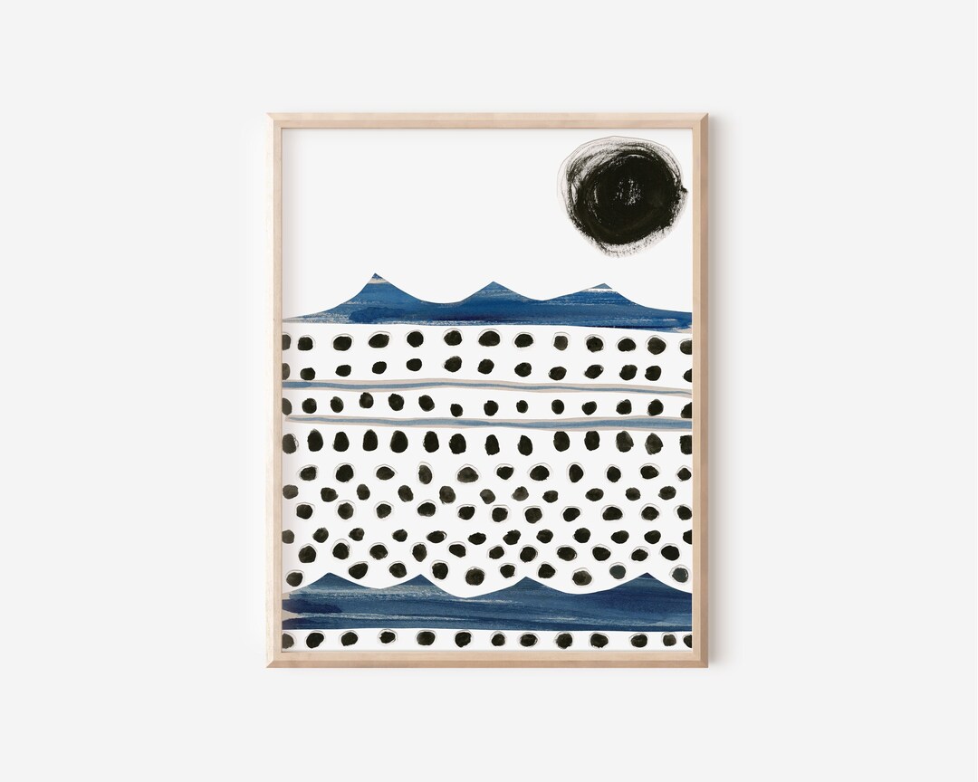 Modern Mountains Art Print - Minimalist Mountain Art Print - Abstract ...