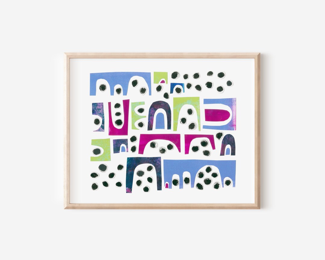 Abstract Polkadot Bridges Art Print – Modern Nursery Wall Decor - Etsy