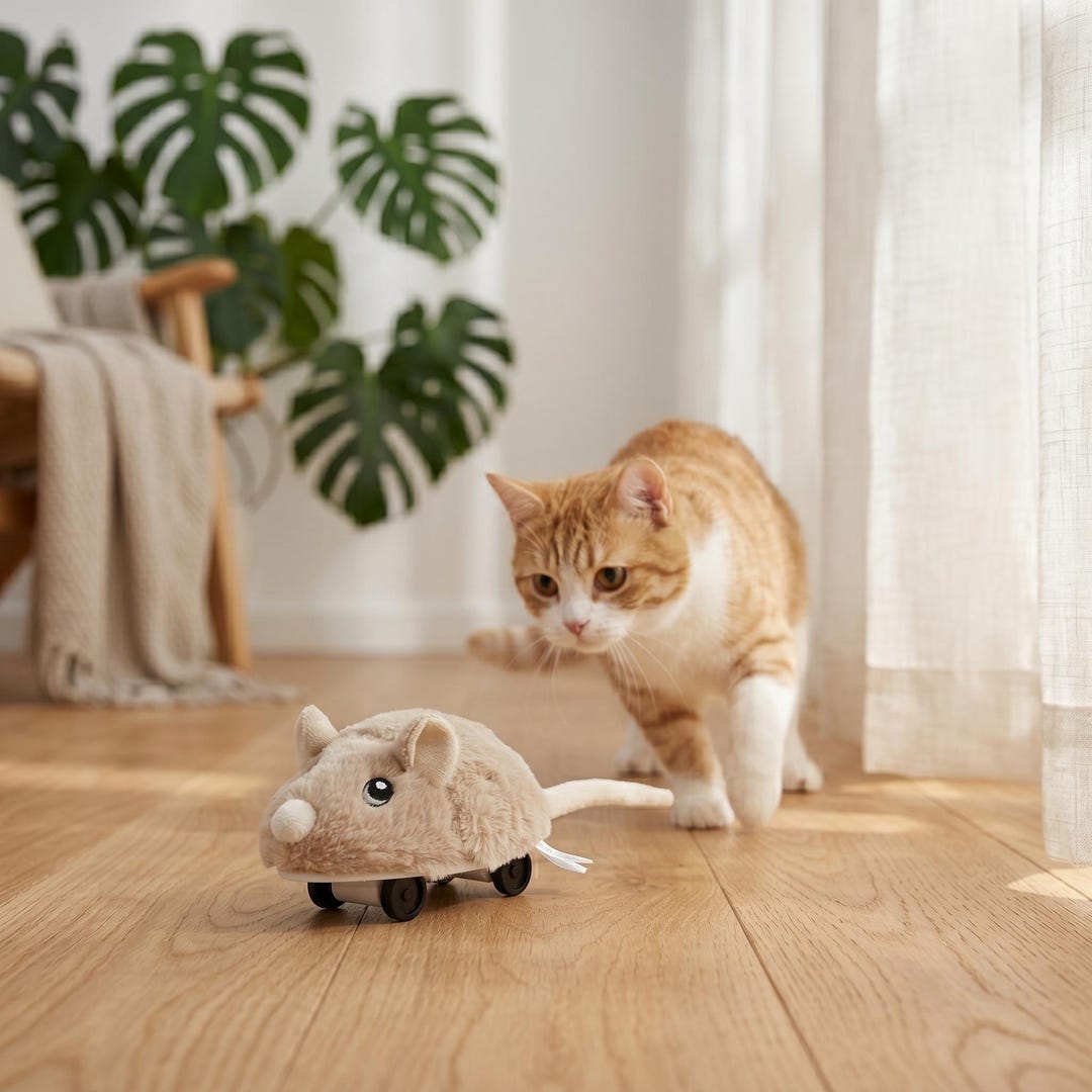 Moving Mouse Kitty Toy, Eco-friendly Cat Furniture Decor, Durable Floor ...
