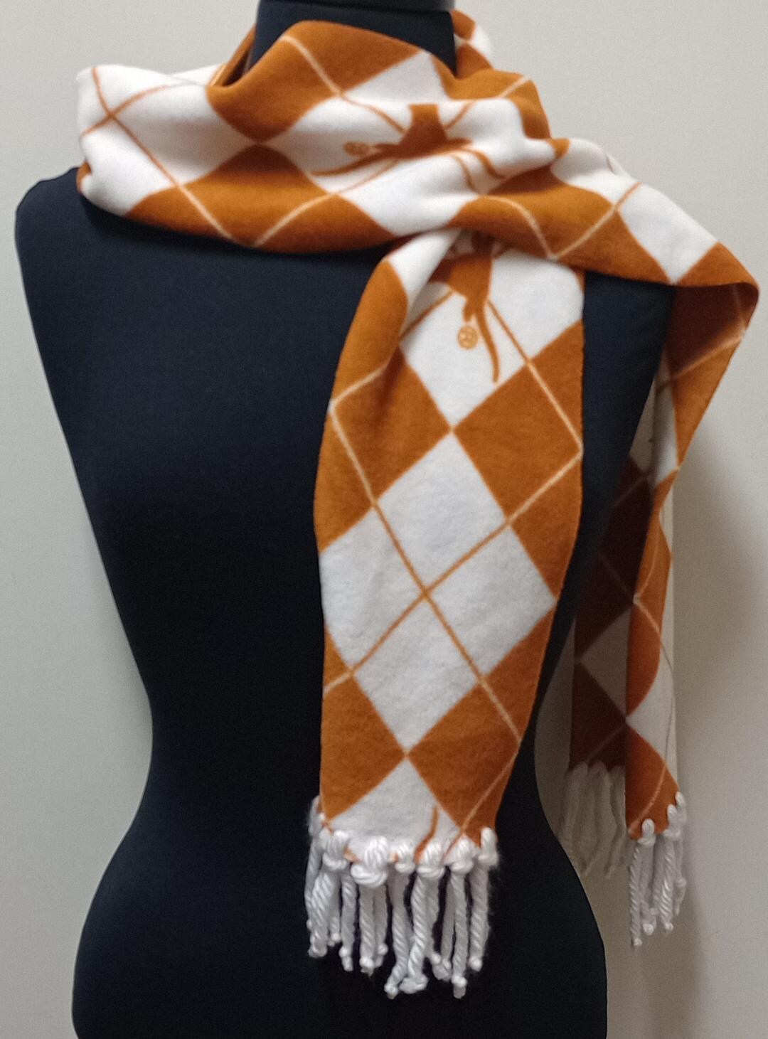 Texas Longhorns Kids Team Color Handcrafted Argyle Pattern Fringed ...