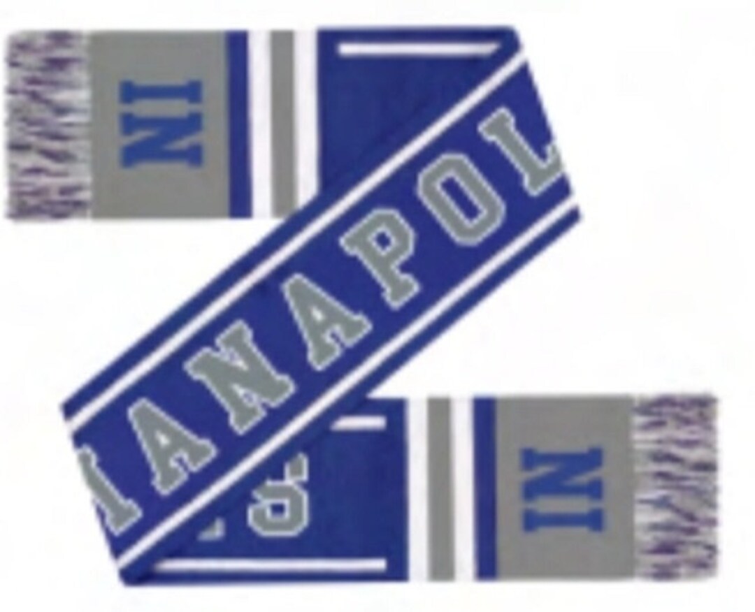 INDIANAPOLIS Football Team Color Blue/gray/white Super Scarf NEW 2023 ...