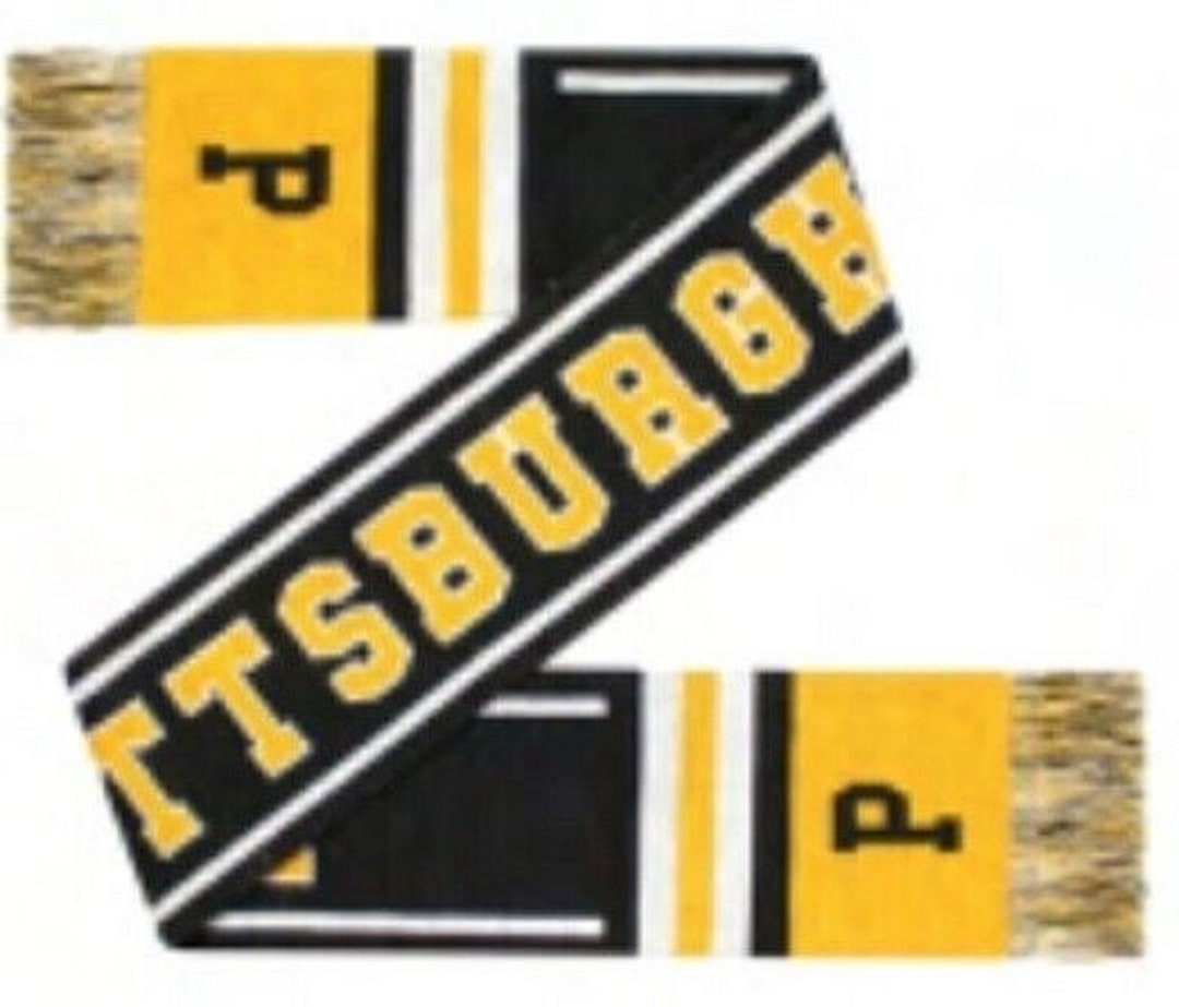 PITTSBURGH Scarf. Team Colors Black/ Gold/white Super Scarf NEW 2023 ...