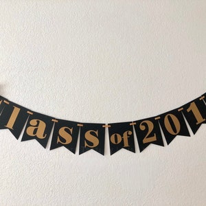 Class of 2021 Graduation Banner in Black and Gold. Graduation - Etsy