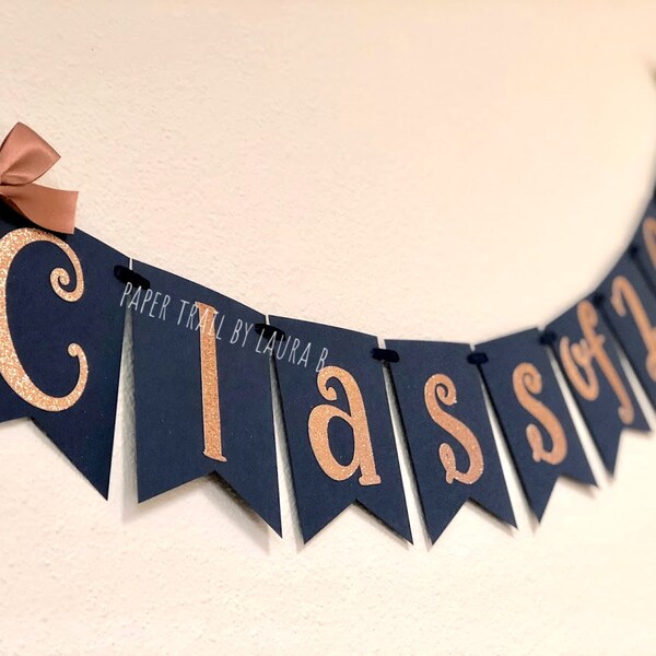 Rose Gold and Navy Party Decor - Etsy