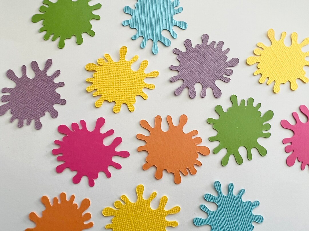 Art Party Confetti Paint Splat. Art Party, Rainbow Party Decorations ...
