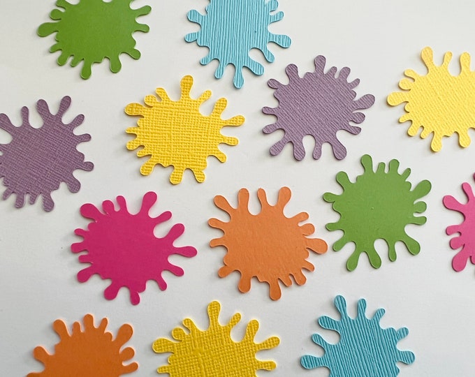 Art Party Confetti Paint Splat. Art Party, Rainbow Party Decorations ...