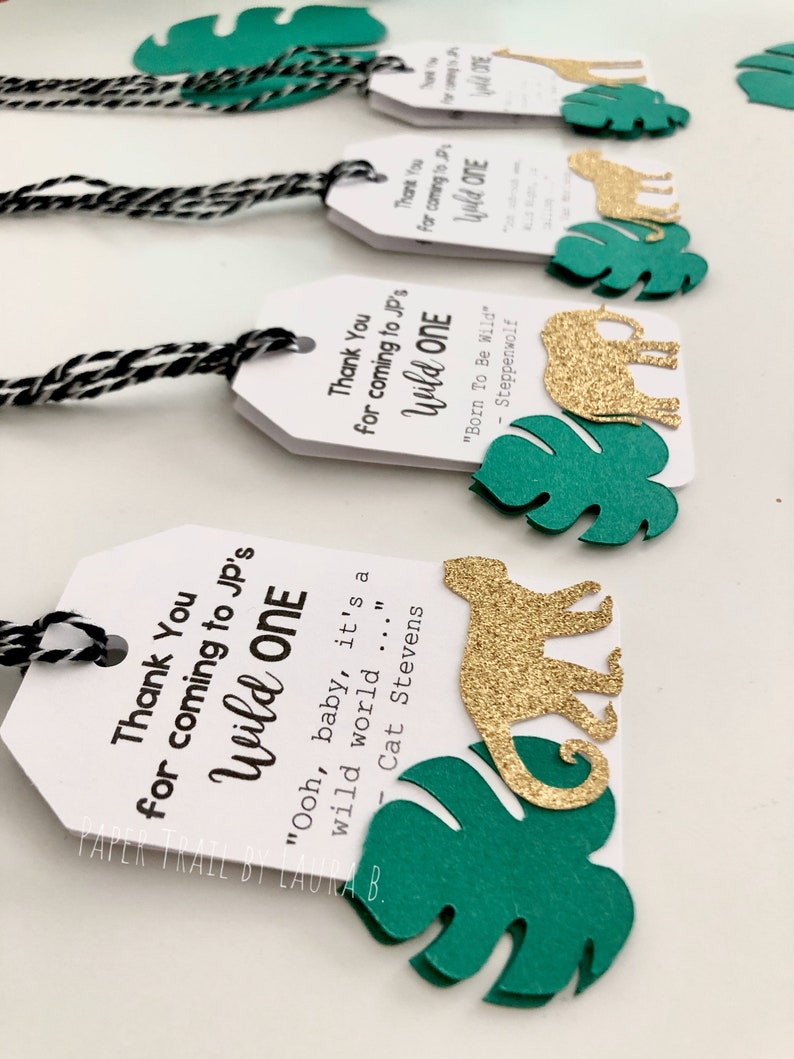 Safari Personalized Favor Tags for Birthday Party. Jungle or - Etsy