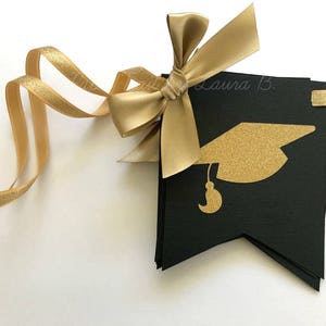 Congrats Graduation Banner in Black and Gold. Graduation Party ...